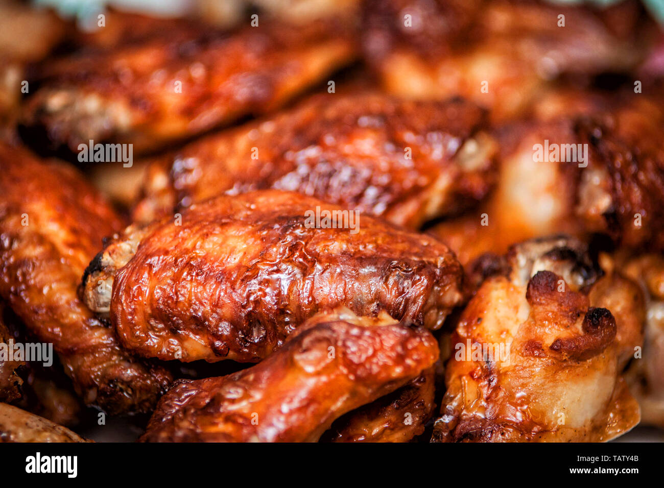 Hot buffalo style chicken wings Stock Photo - Alamy