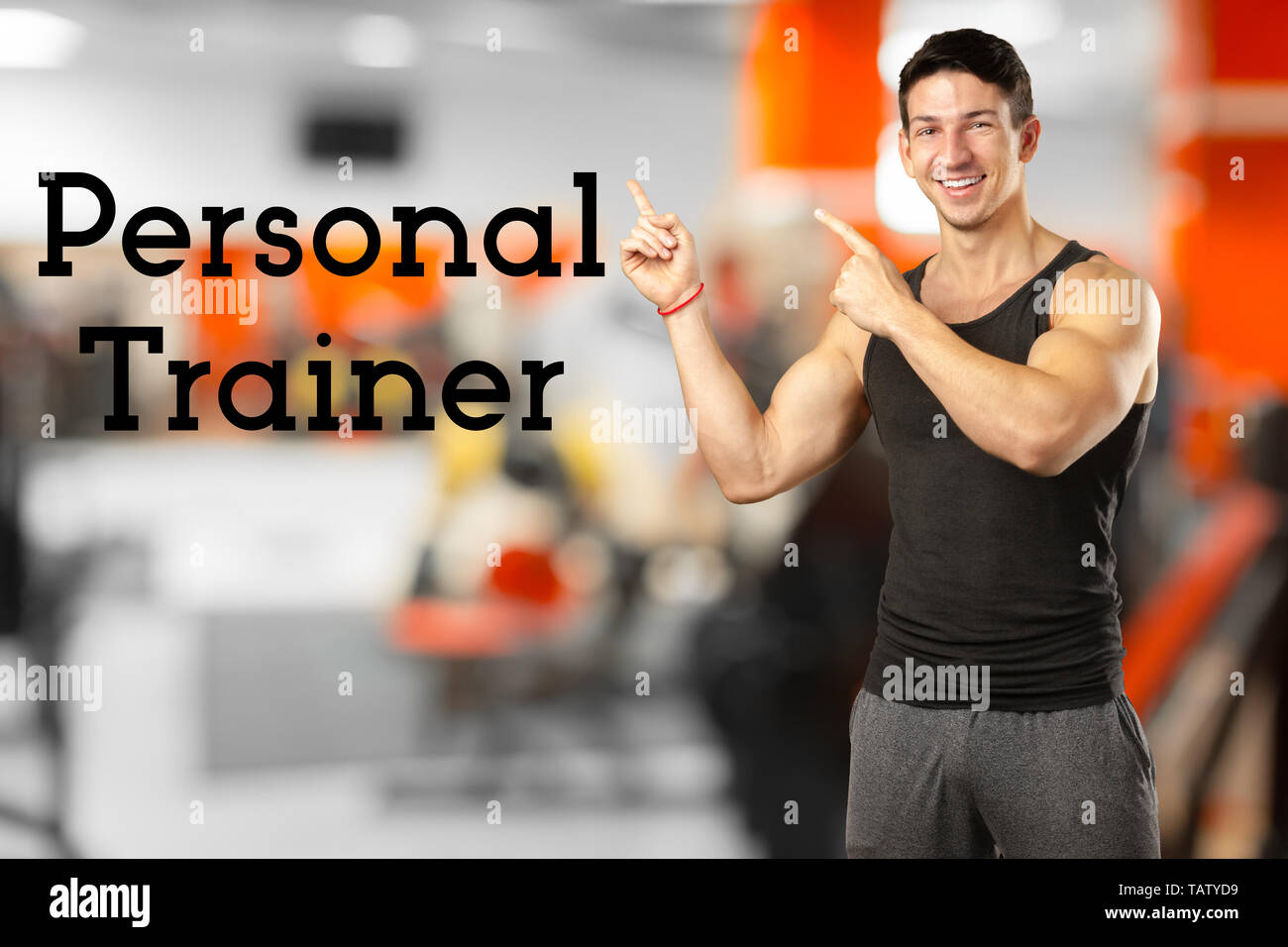 strong personal trainer Stock Photo - Alamy