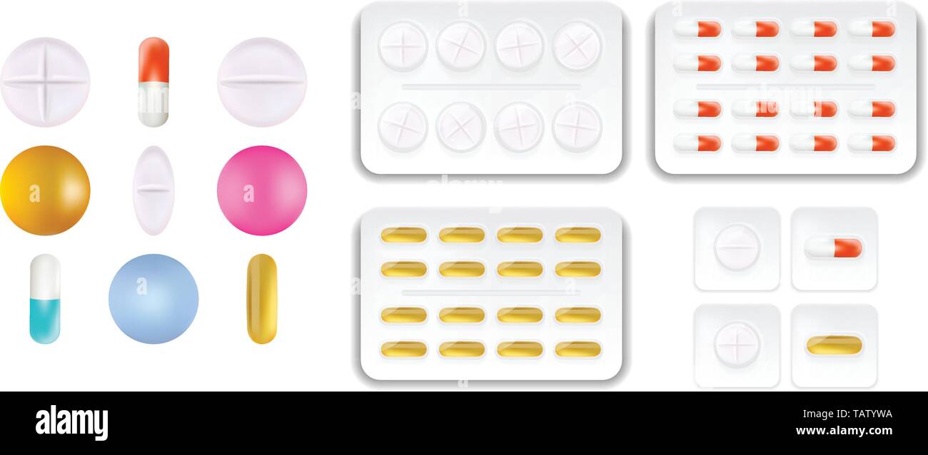 White oval pill Stock Vector Images - Alamy