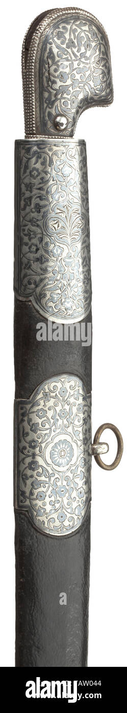 A gold-inlaid and silver-mounted Caucasian shashka, circa 1880 ...