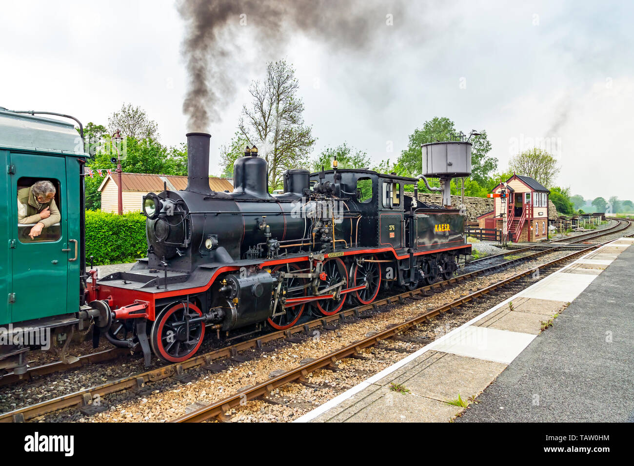 Steam engine 376 Norwegian at Northiam railway station on the Kent ...