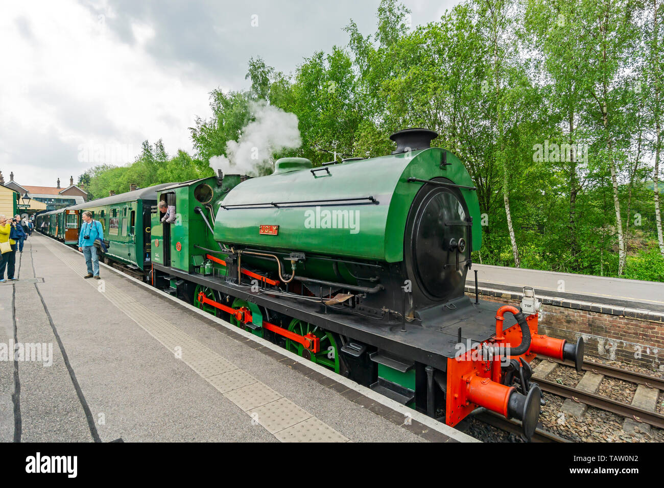 Steam engine Ugly on train at Eridge station on Spa Valley Railway in ...