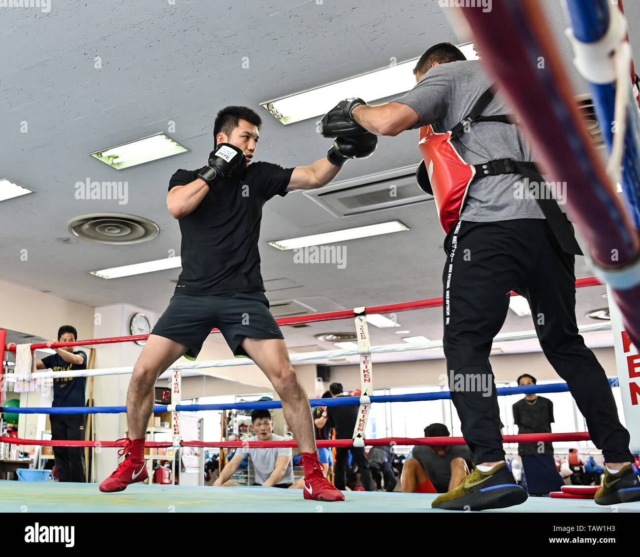 Tokyo, Japan. 23rd May, 2019. (L-R) Ryota Murata, Carlos Linares Boxing ...