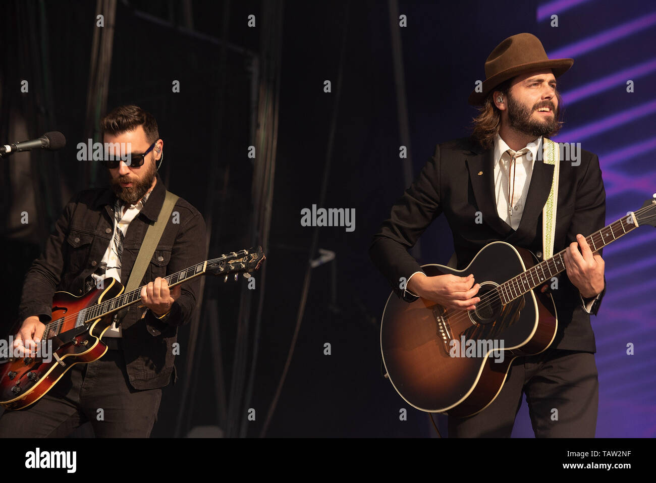 NAPA, CALIFORNIA - MAY 26: Tom Renaud and Ben Schneider of Lord Huron ...
