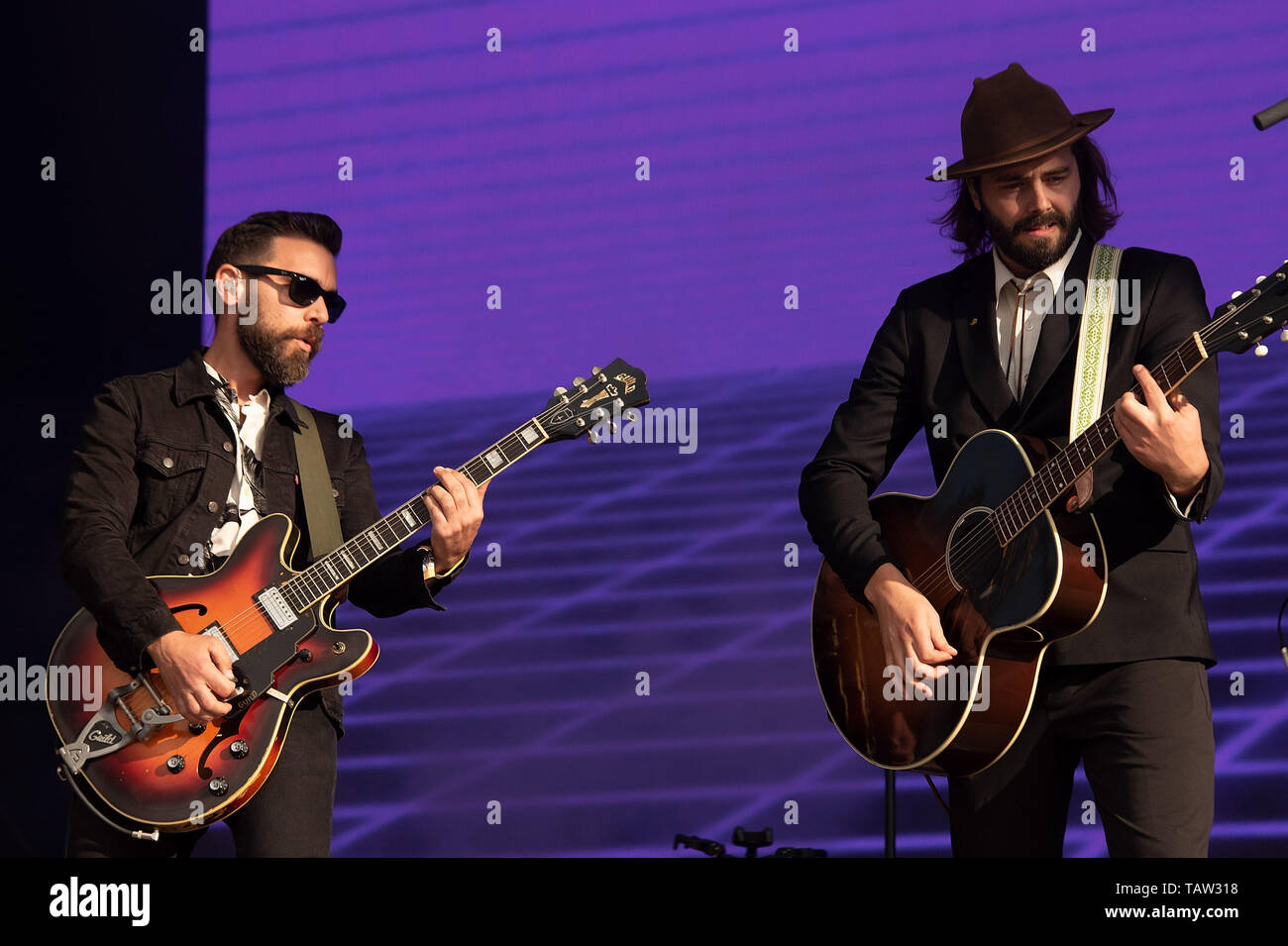 NAPA, CALIFORNIA - MAY 26: Tom Renaud and Ben Schneider of Lord Huron ...