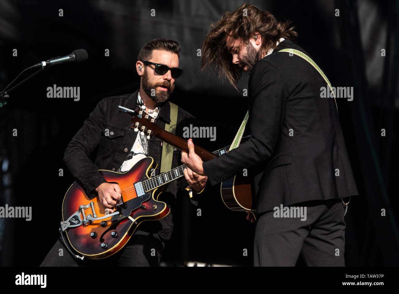 NAPA, CALIFORNIA - MAY 26: Tom Renaud and Ben Schneider of Lord Huron ...