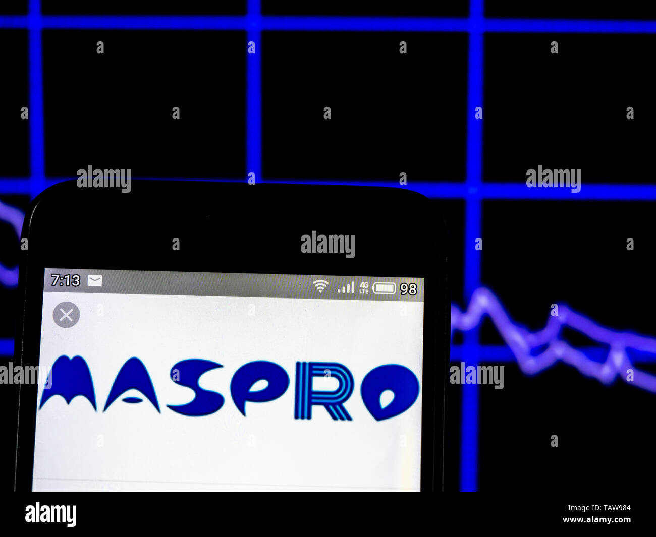 Ukraine. 4th May, 2019. In this photo illustration a Maspro Denkoh ...