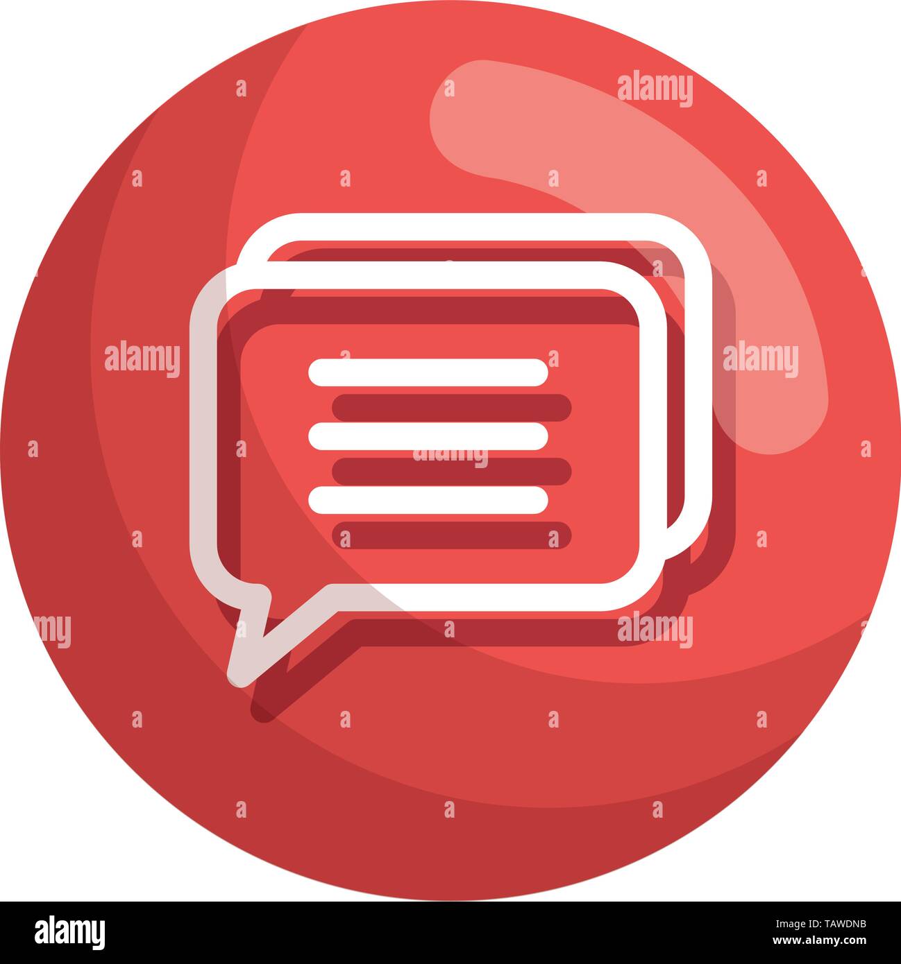 speech bubble message icon vector illustration Stock Vector Image & Art ...