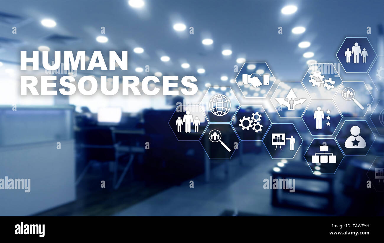 Human Resources HR management concept. Human resources pool, customer ...