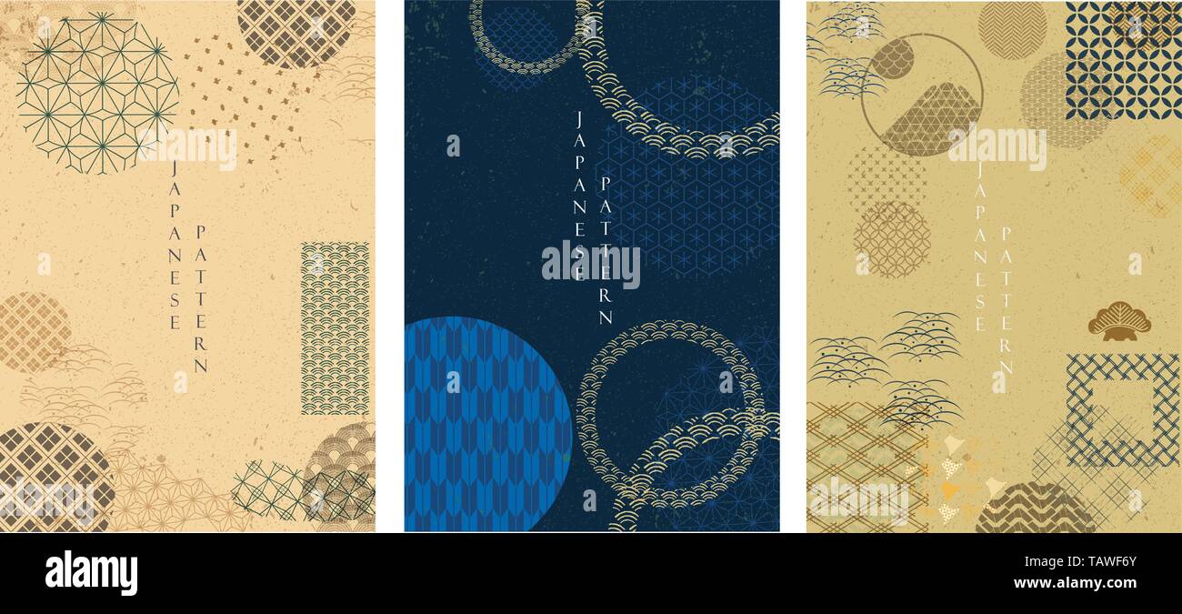 Japanese template vector. Geometric background with Japanese pattern ...