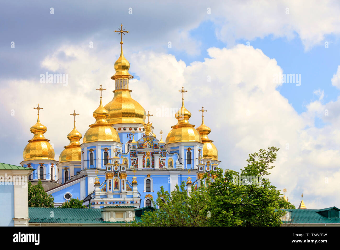 The building of the famous St. Michael's Cathedral in Kyiv in the ...