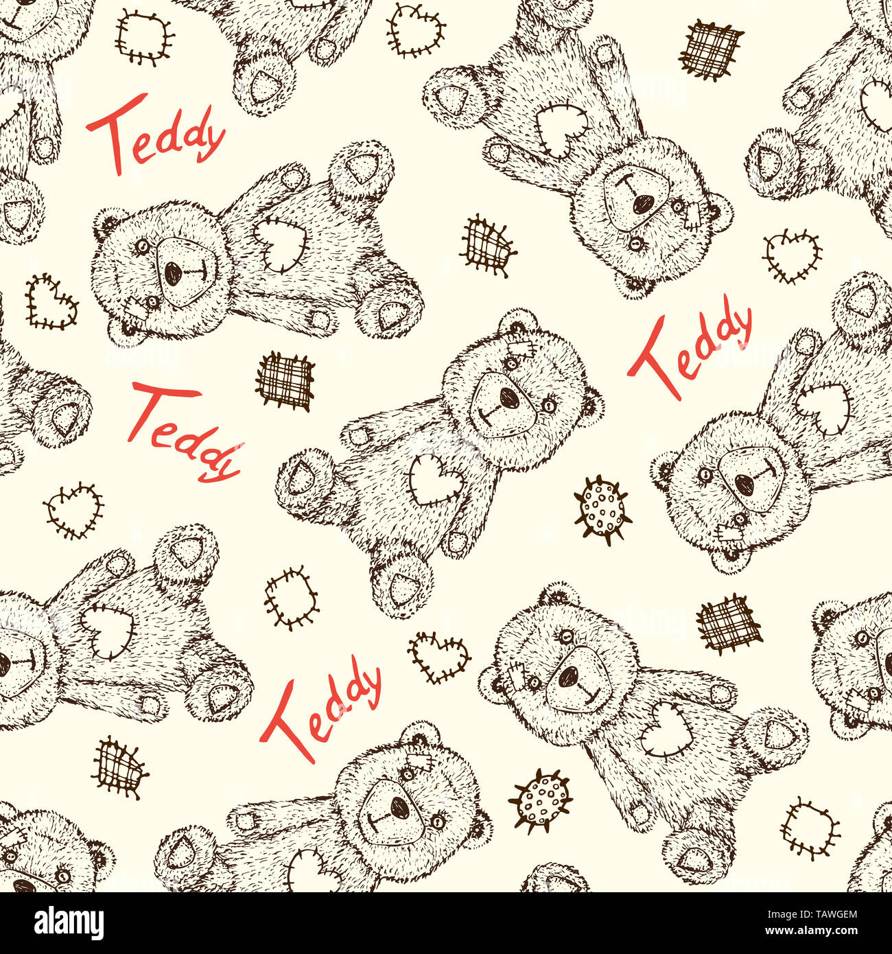 Hand Drawn Teddy Bear Doodle Stock Photos & Hand Drawn Teddy Bear ...