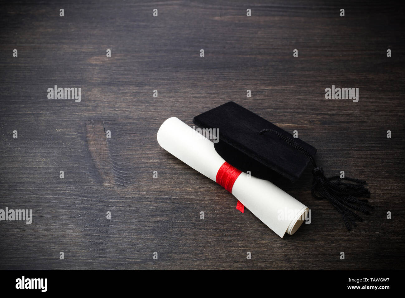 Diploma Scroll Black Background
