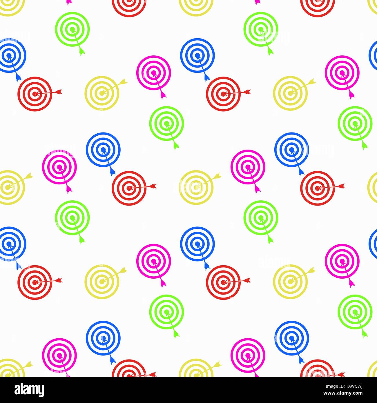Color random seamless pattern Target aim icon, cross aim sign eps 10 ...