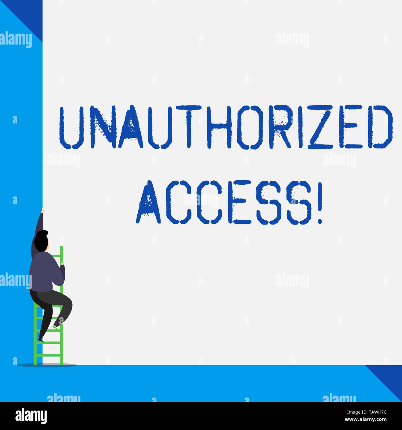 Writing note showing Unauthorized Access. Business concept for use of a ...
