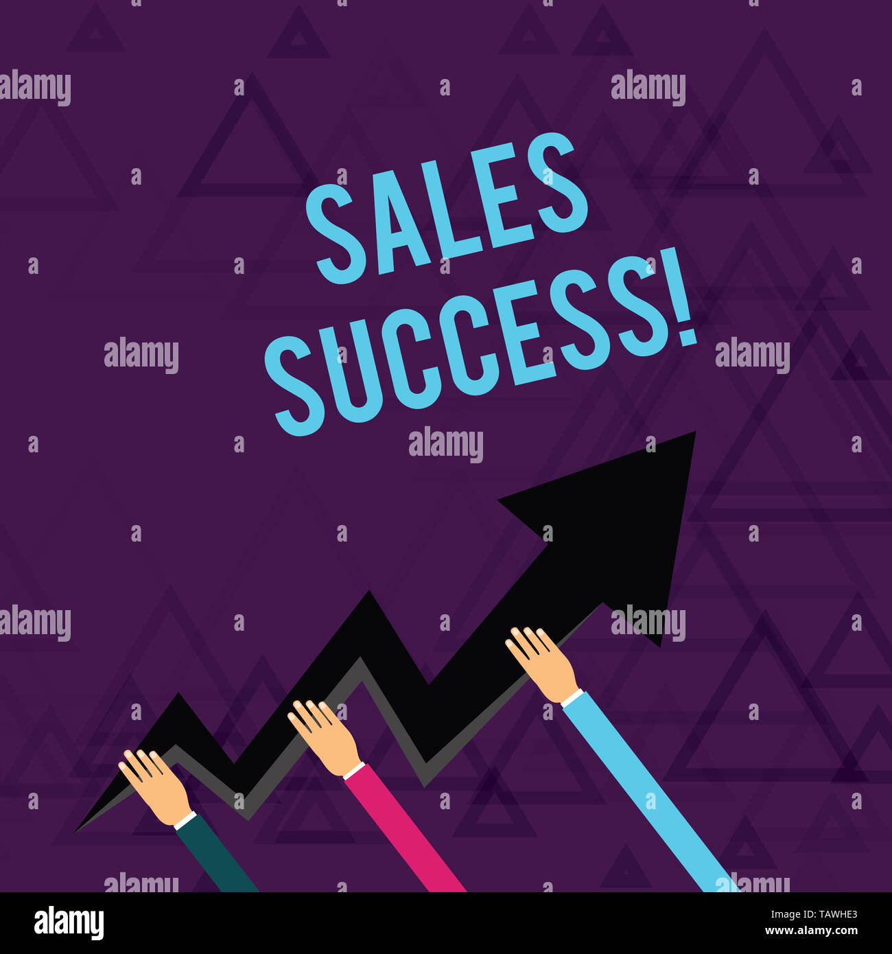 Writing note showing Sales Success. Business concept for force to close ...
