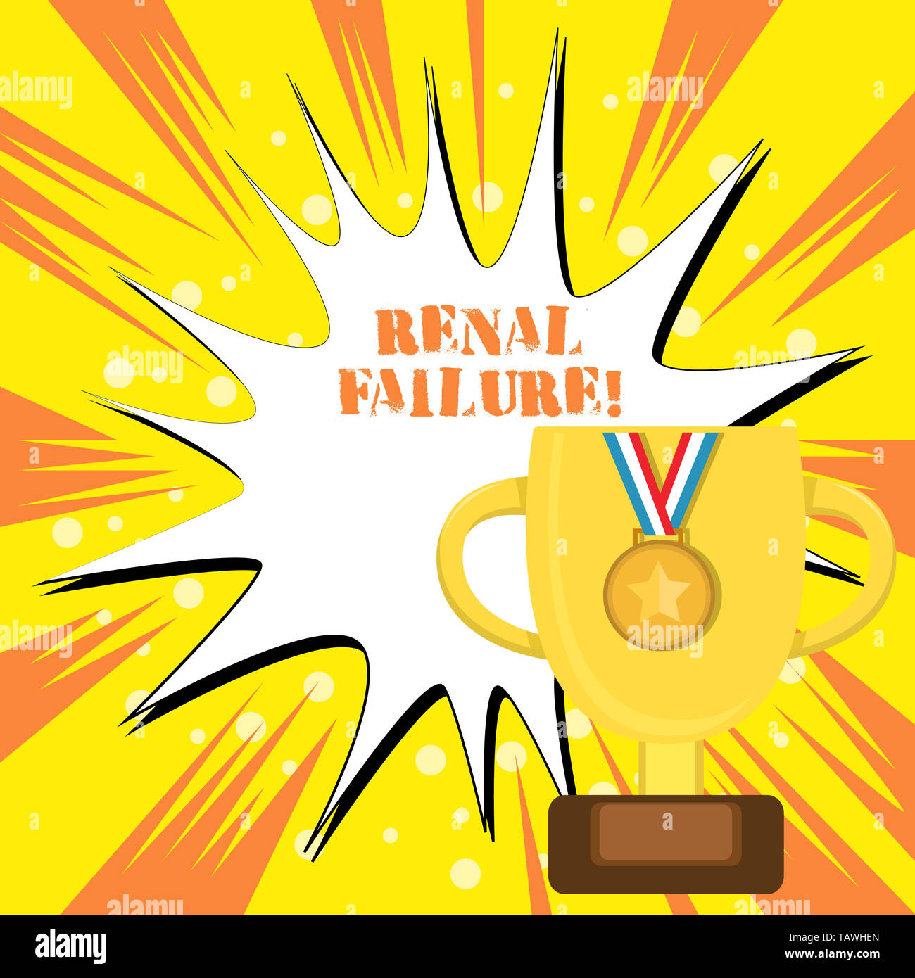 Text sign showing Renal Failure. Business photo text medical condition ...