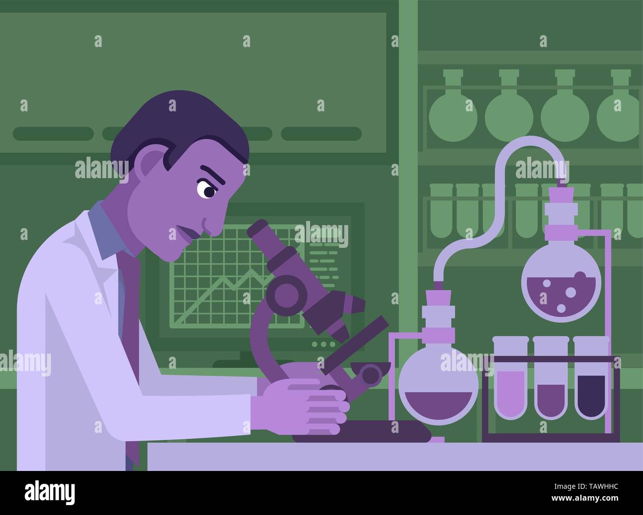 American laboratory Stock Vector Images - Alamy