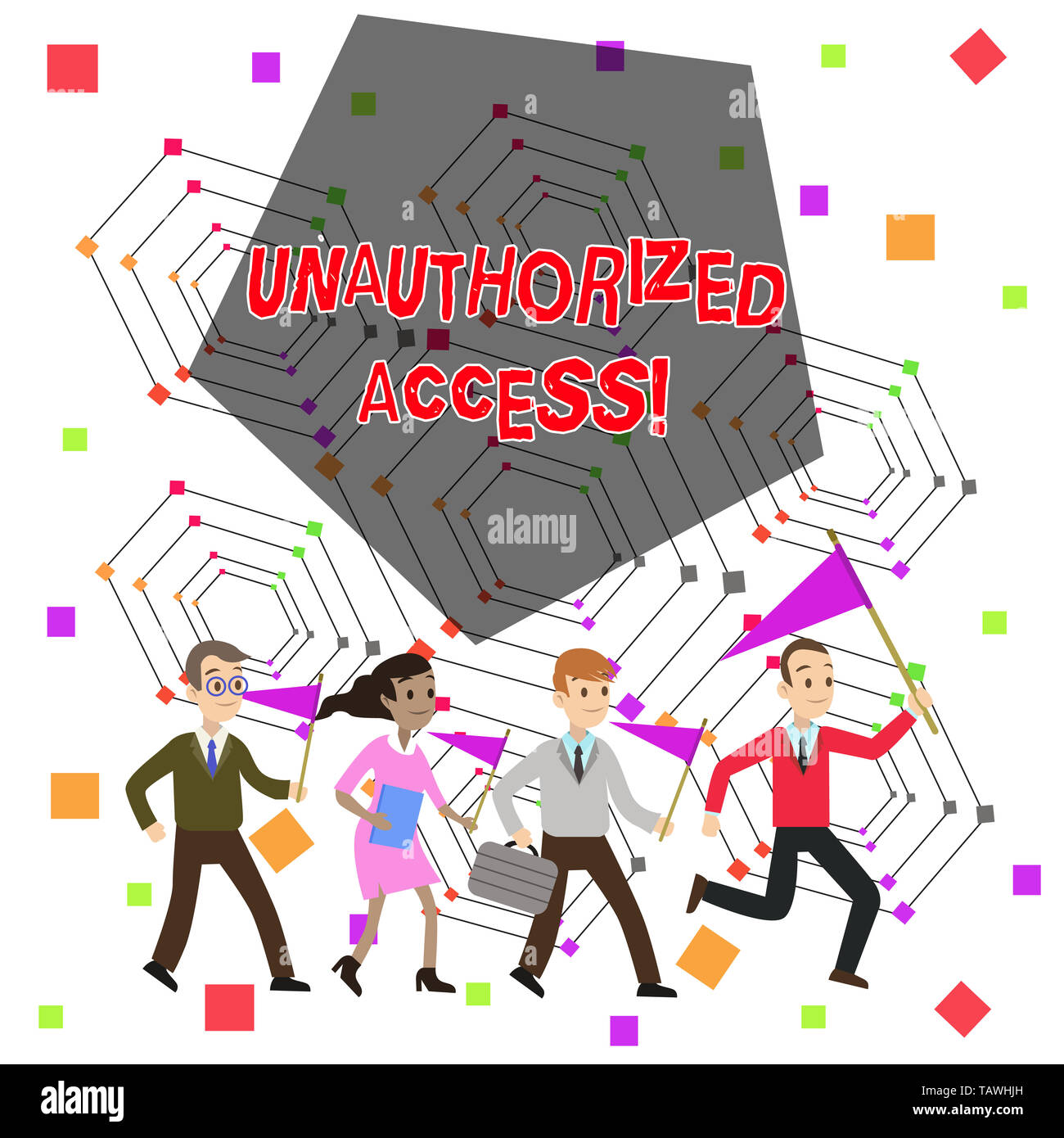 Text sign showing Unauthorized Access. Business photo showcasing use of ...