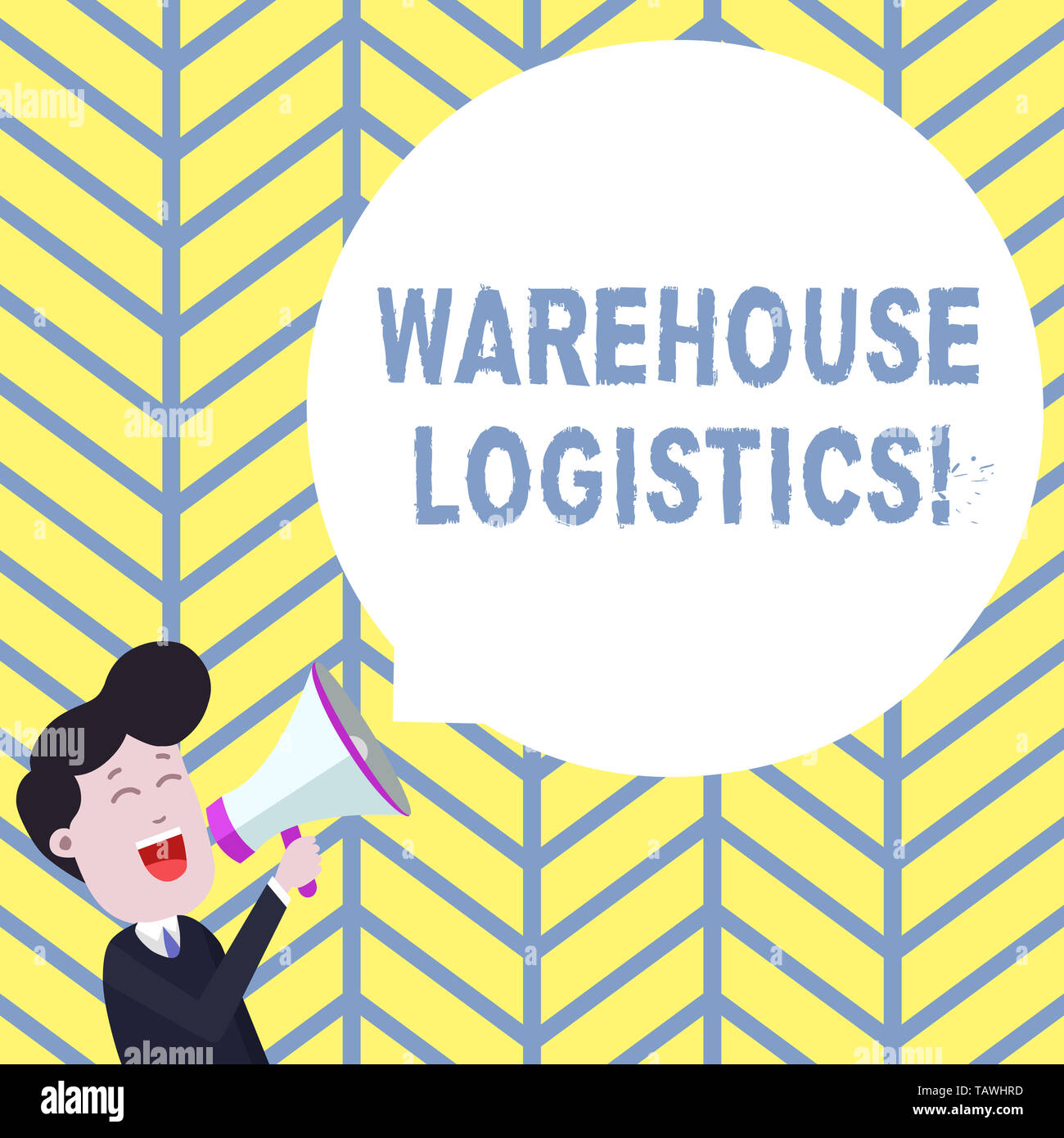 Handwriting text writing Warehouse Logistics. Conceptual photo flow of ...