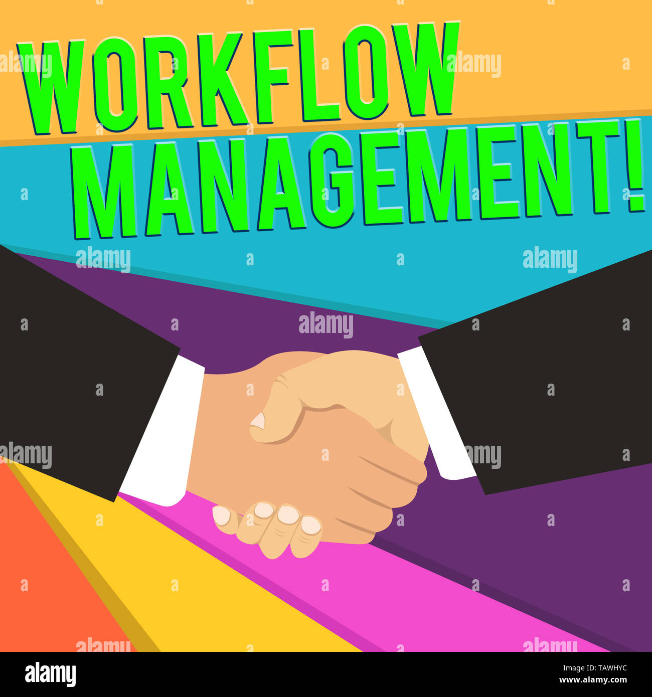 Handwriting text Workflow Management. Conceptual photo the execution ...