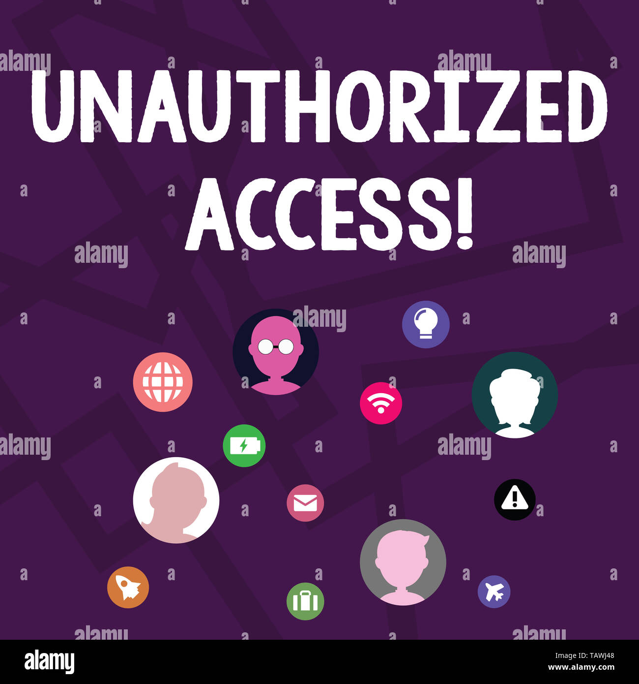 Text sign showing Unauthorized Access. Business photo text use of a ...