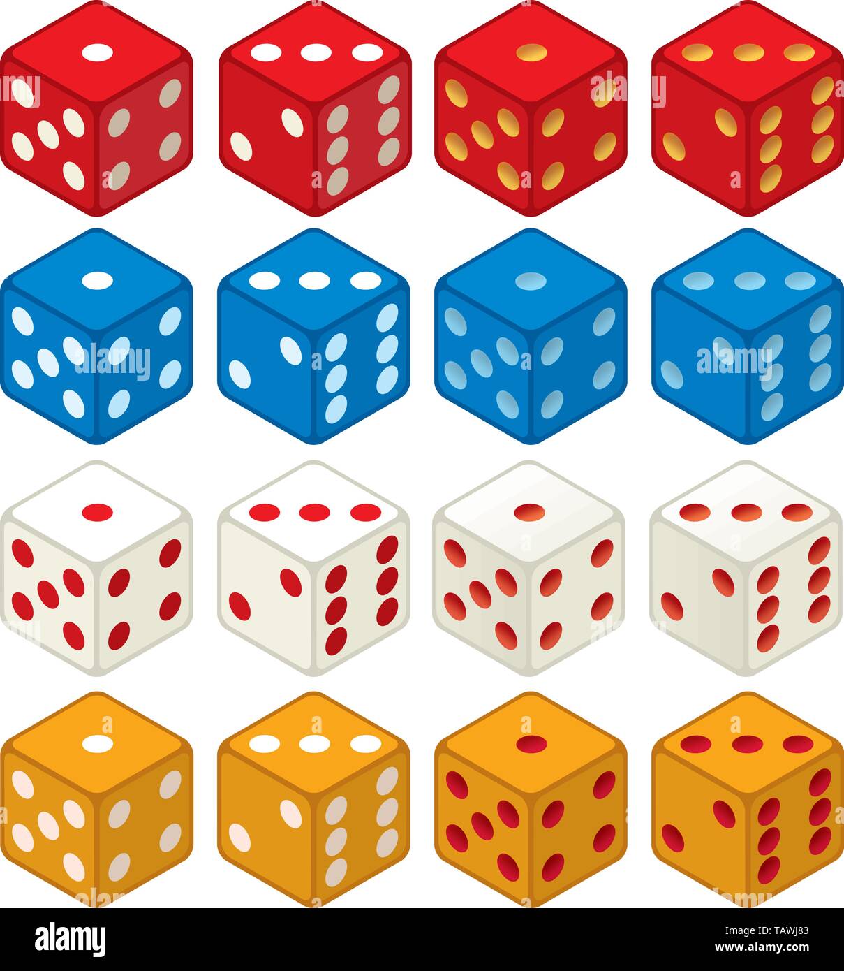 Multiple dice Stock Vector Images - Alamy