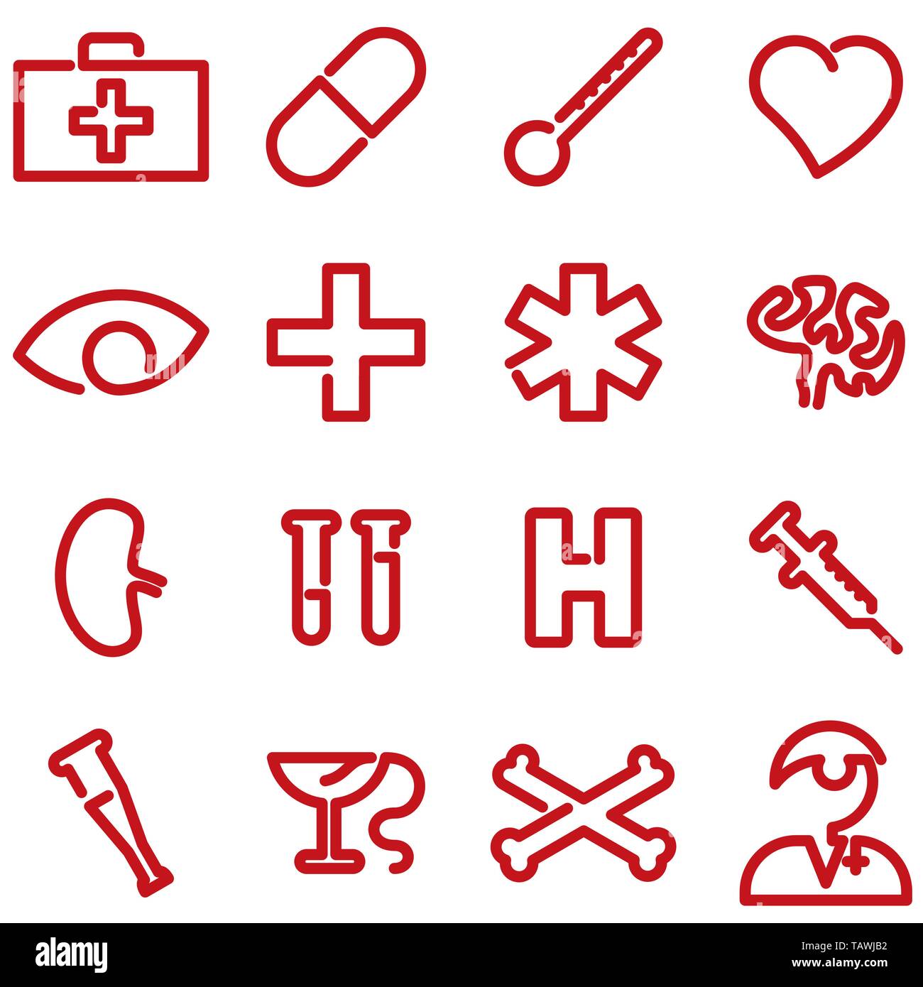 Medical icons. Single line style. Vector illustration eps10 Stock ...