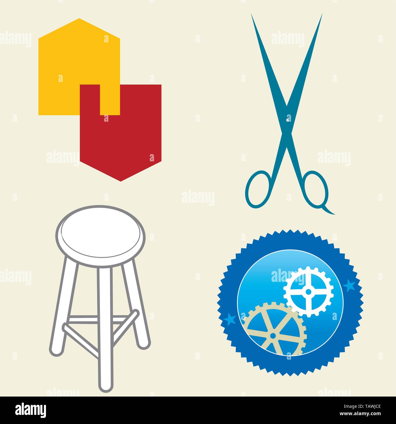 Vector illustration eps10. Set of four icons in flat style Stock Vector ...