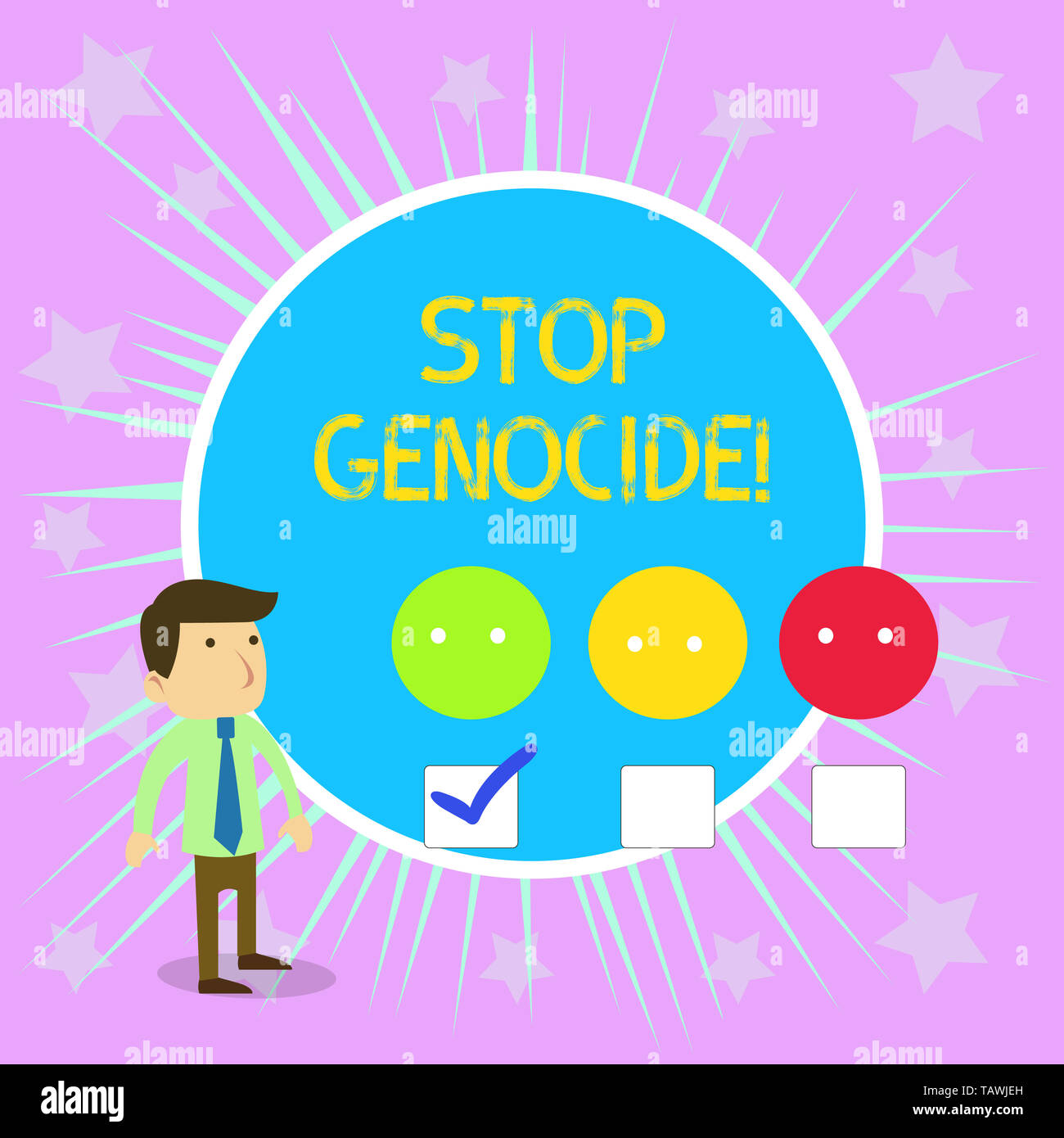 Conceptual hand writing showing Stop Genocide. Concept meaning to put ...