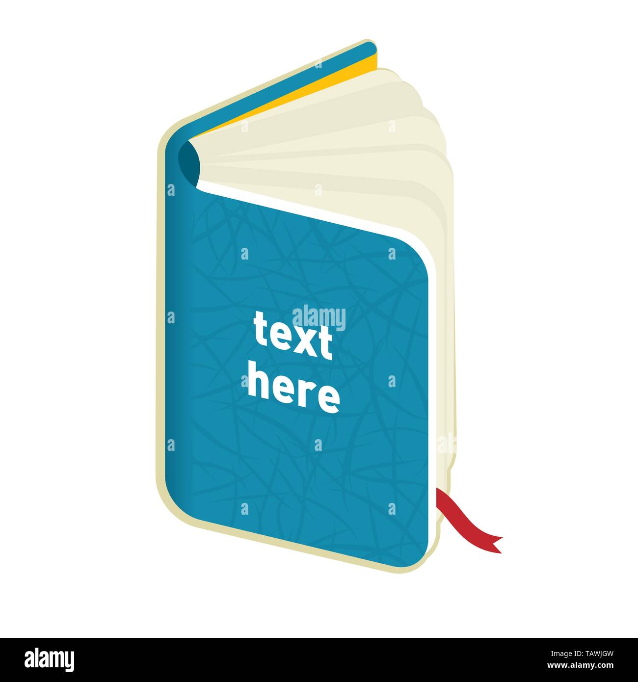 Open white book isolated Stock Vector Images - Alamy