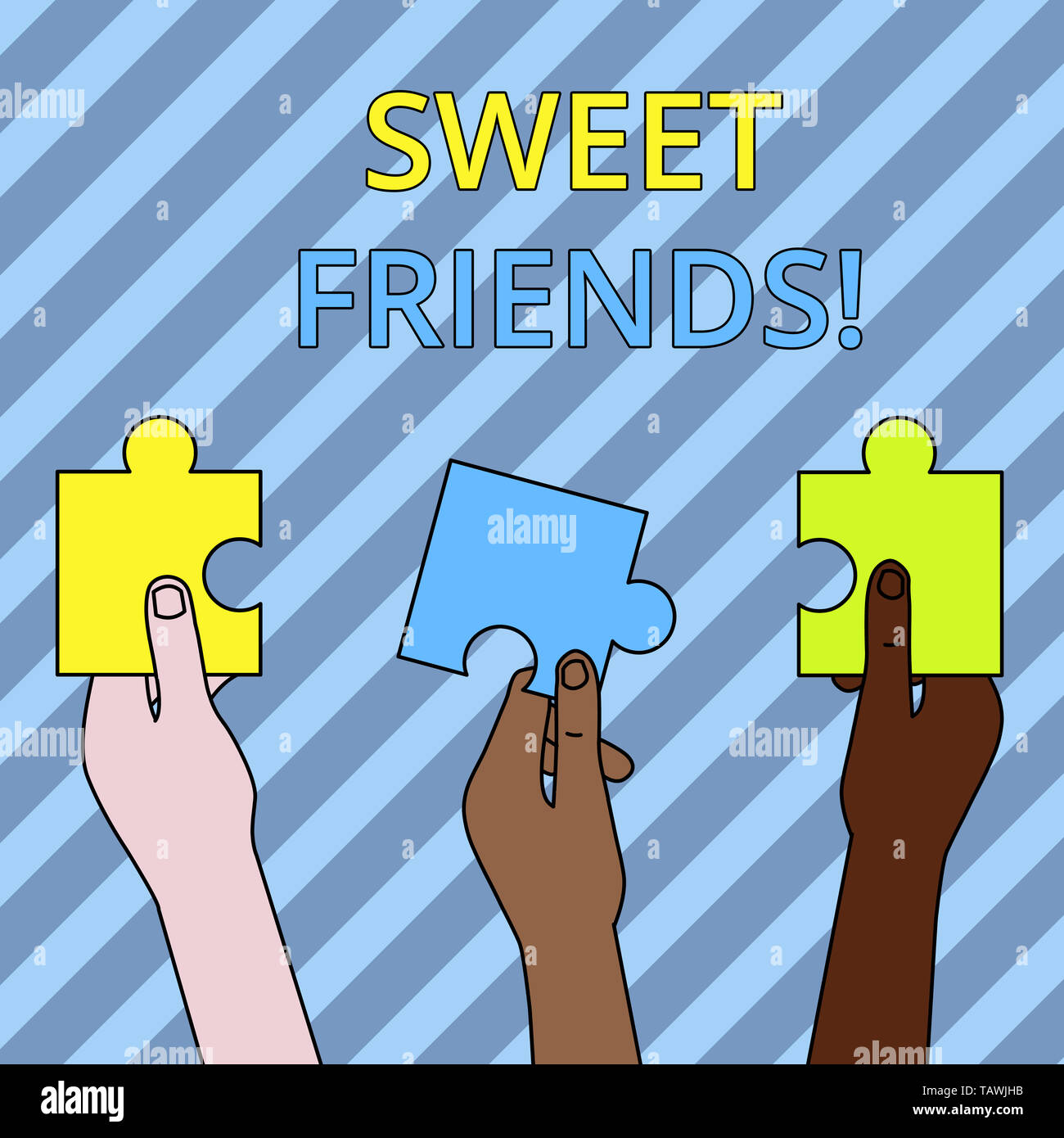 Text sign showing Sweet Friends. Business photo showcasing thoughtful ...