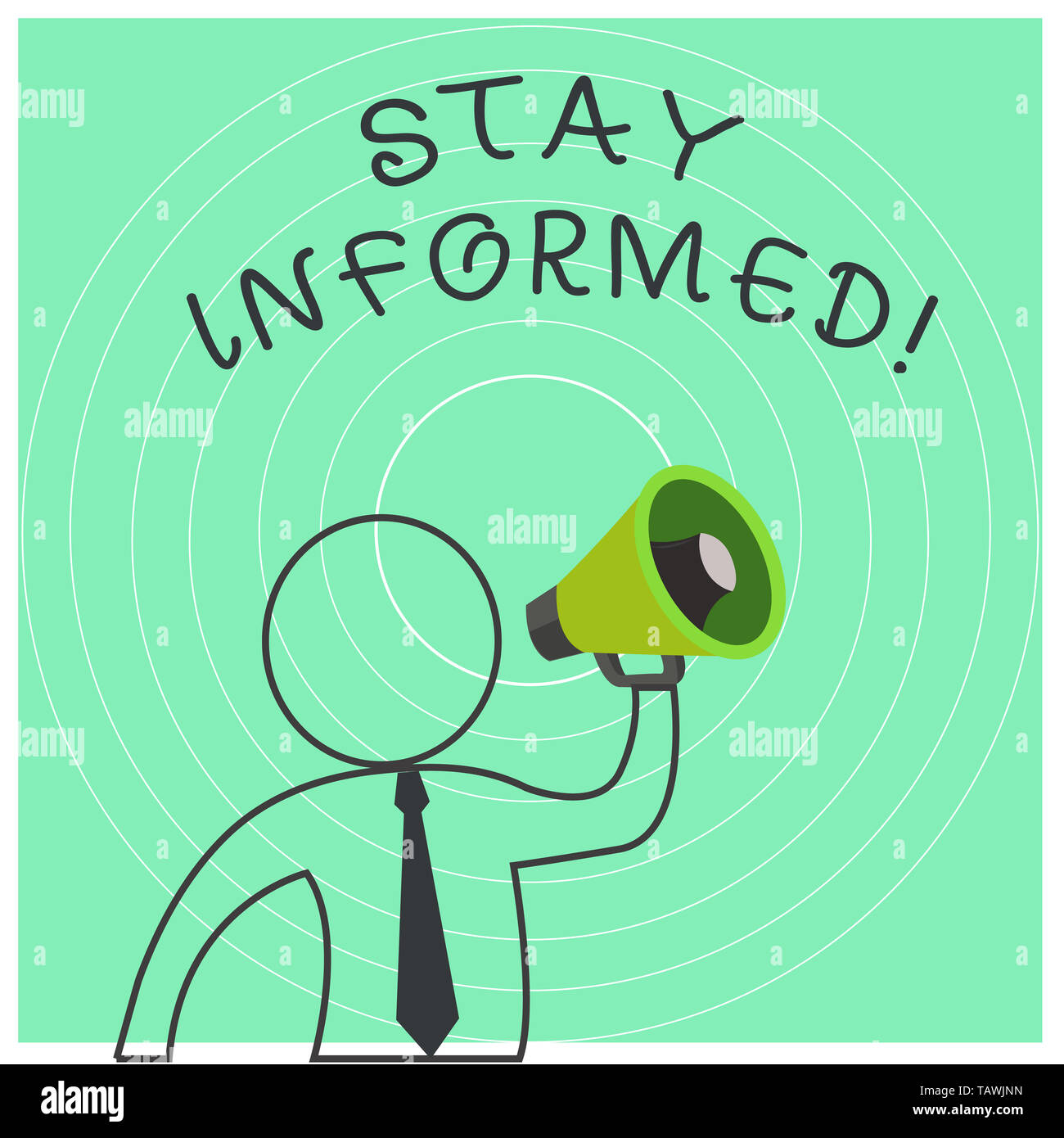 Conceptual hand writing showing Stay Informed. Concept meaning having a ...