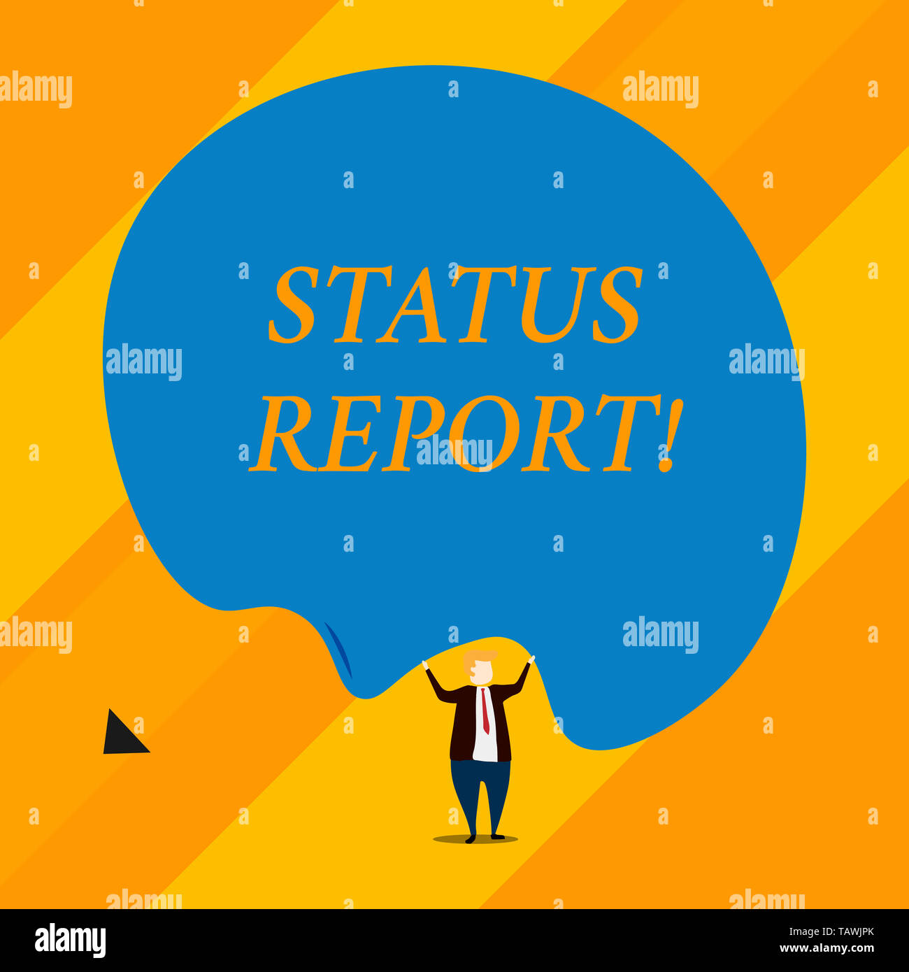 Handwriting text Status Report. Conceptual photo document relating a ...