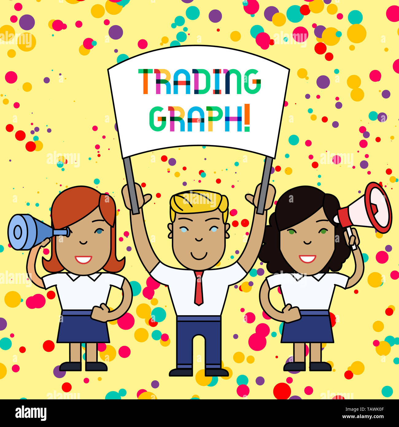 Text sign showing Trading Graph. Business photo showcasing Represent ...