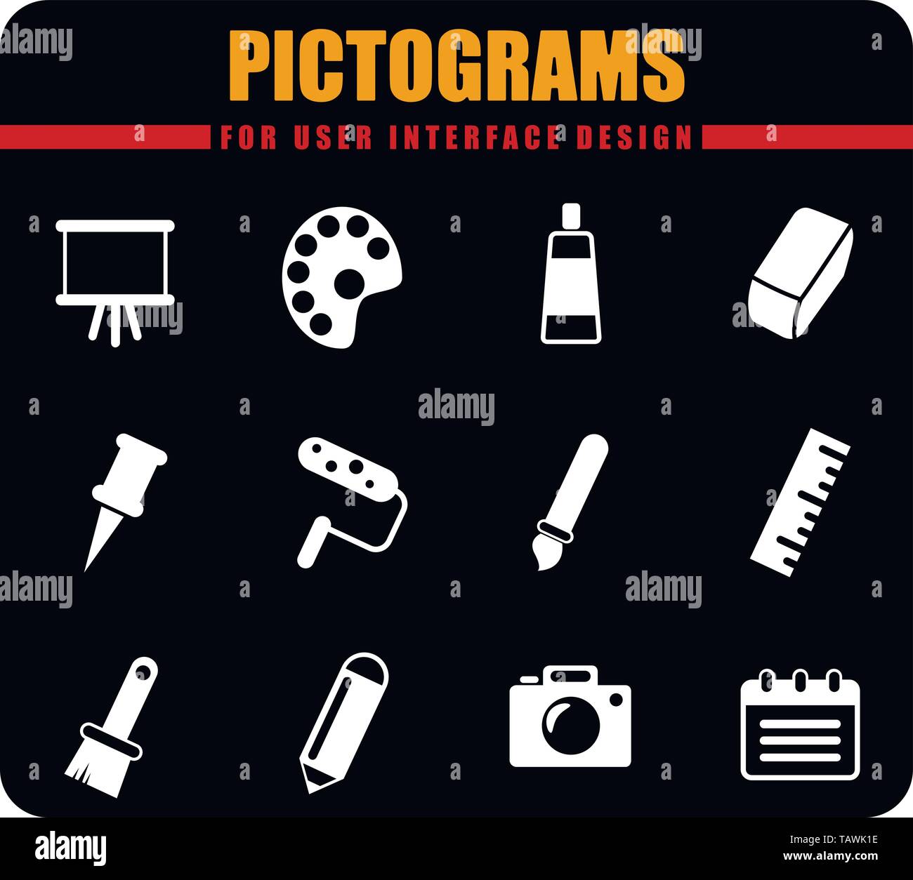 art professional pictograms for user interface design Stock Vector ...