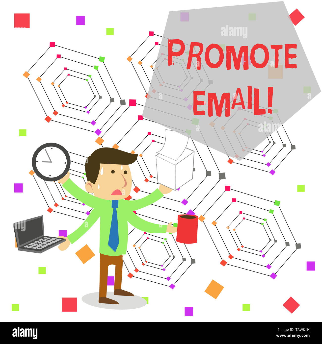 Writing note showing Promote Email. Business concept for sending a ...