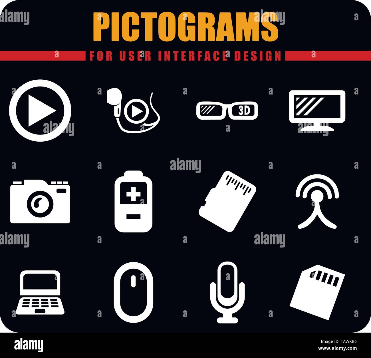 Hi tech icons set Stock Vector Image & Art - Alamy