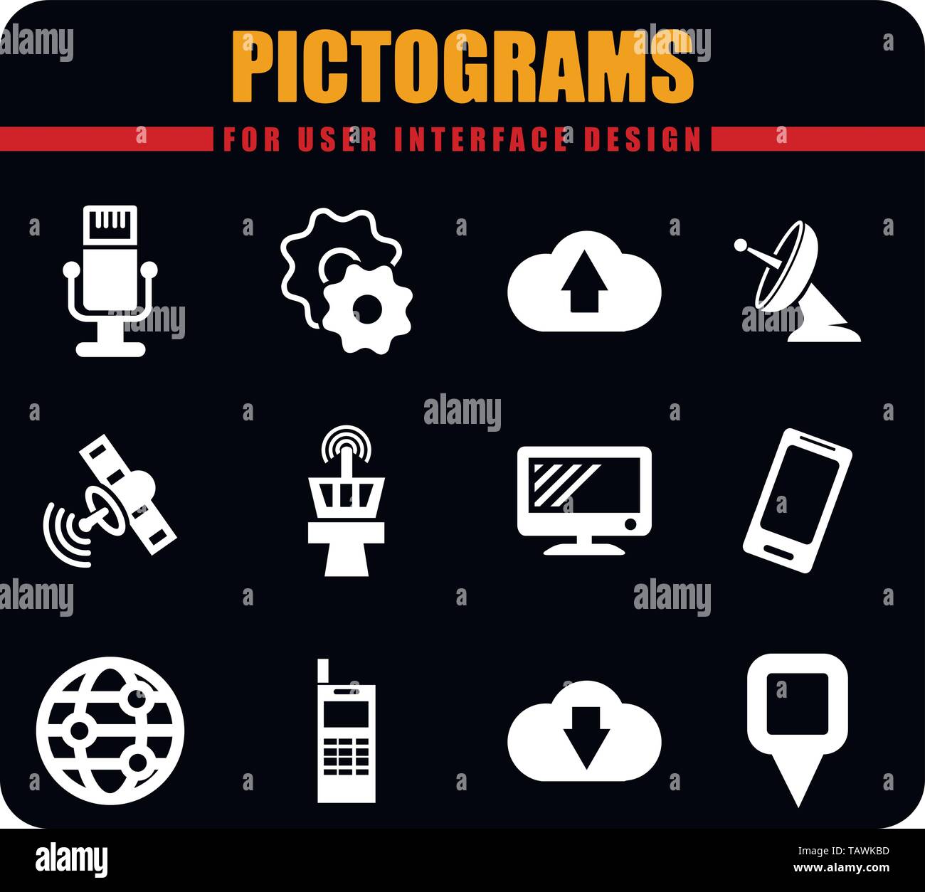 Hi tech icons set Stock Vector Image & Art - Alamy