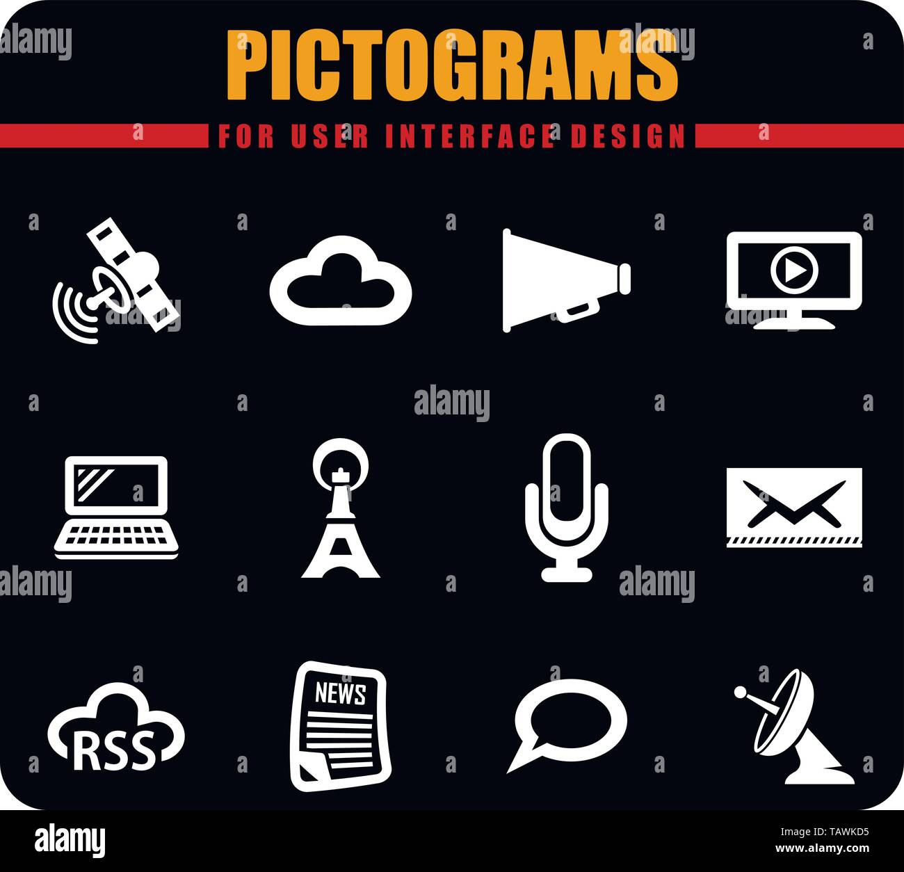 Media icons set Stock Vector Image & Art - Alamy