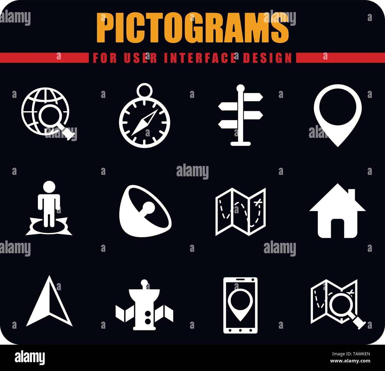 navigation icon set Stock Vector Image & Art - Alamy