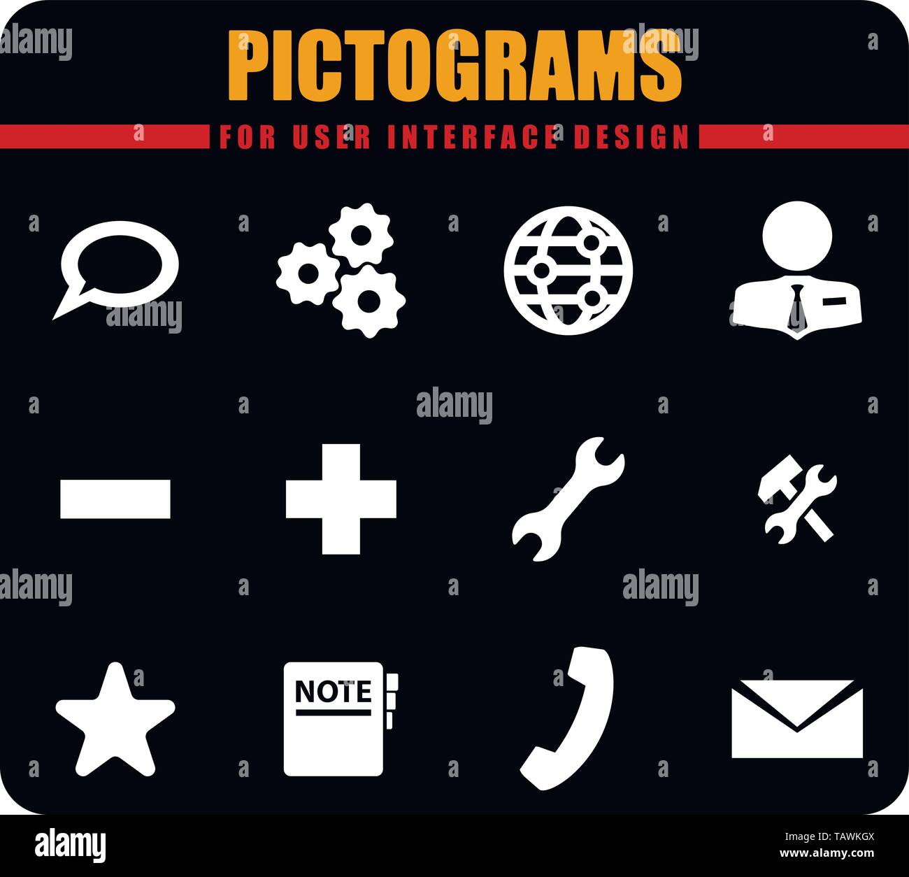 Web tools icons set Stock Vector Image & Art - Alamy