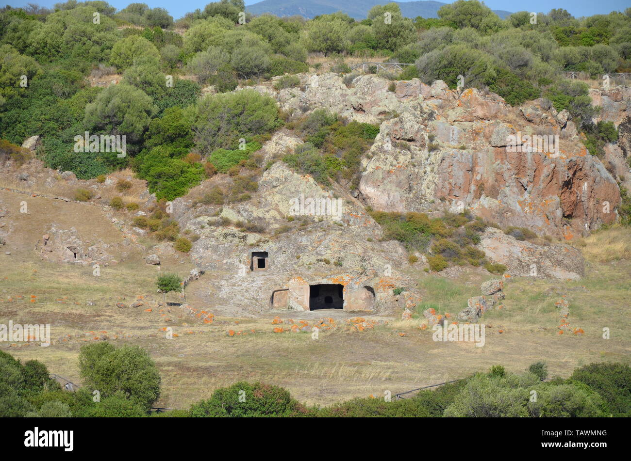 Domus de Janas of Montessu Stock Photo - Alamy