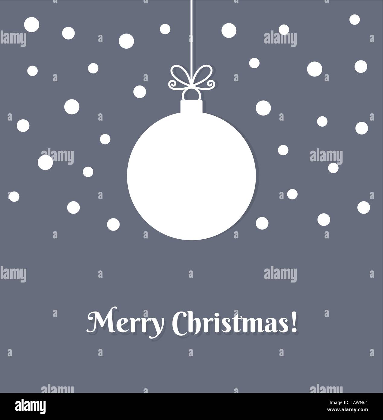 Christmas bauble hanging white ornament. Vector illustration Stock ...