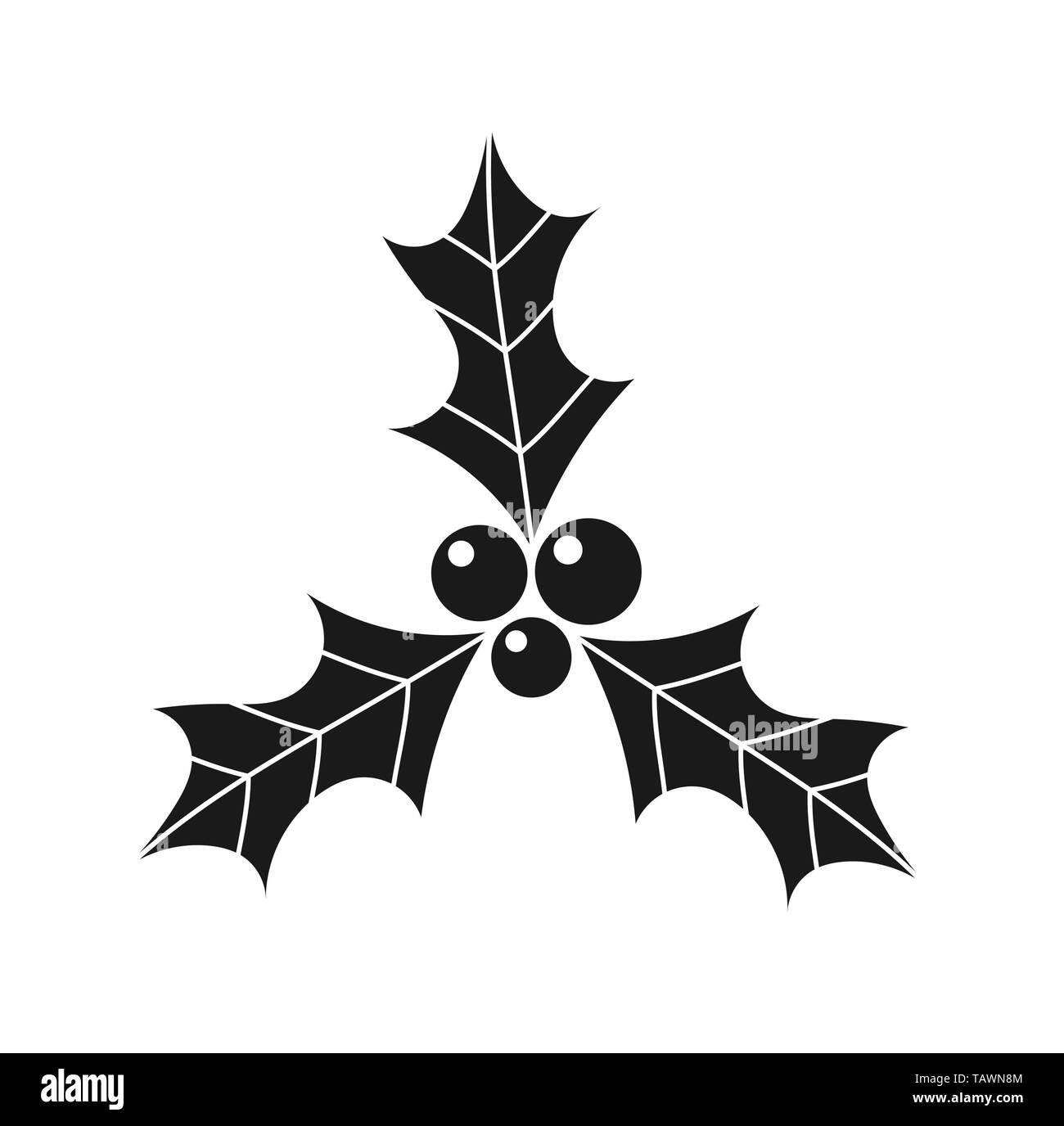 Christmas holly berry icon. Vector illustration Stock Vector Image ...