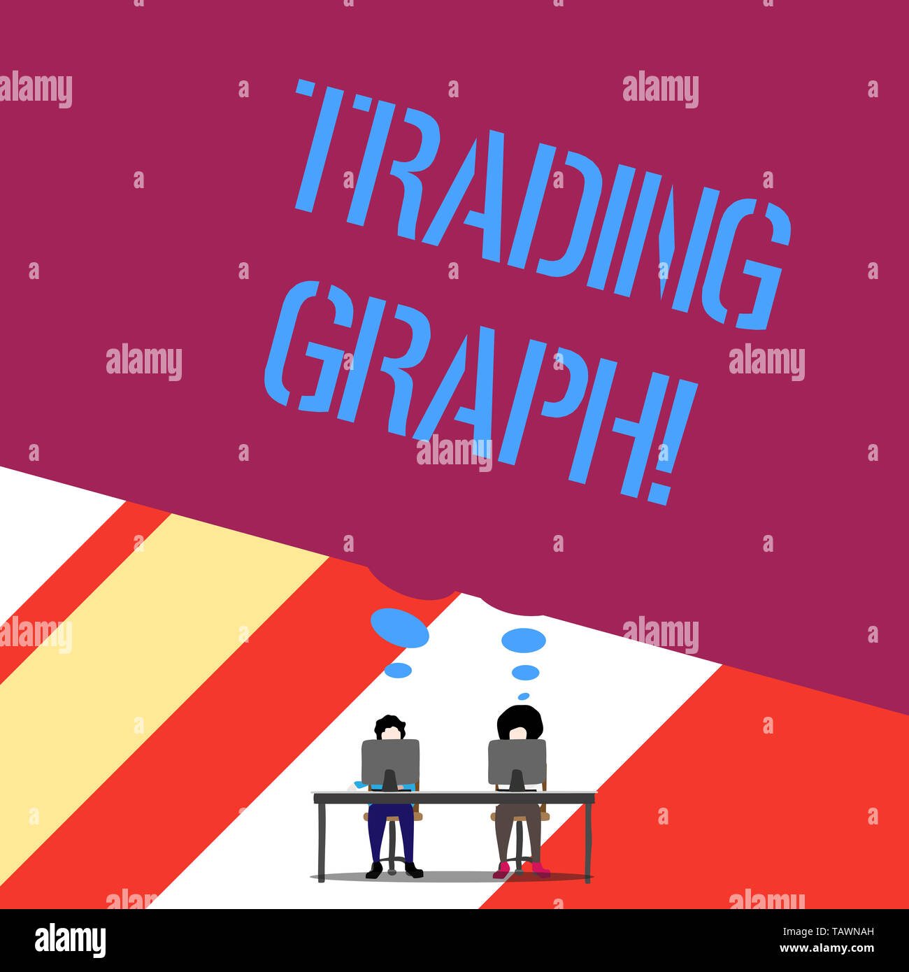 Word writing text Trading Graph. Business photo showcasing Represent ...
