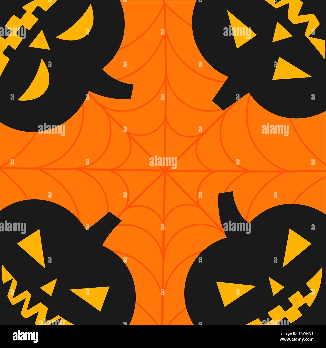 Halloween Jack-o'-Lantern pumpkins background. Vector illustration ...