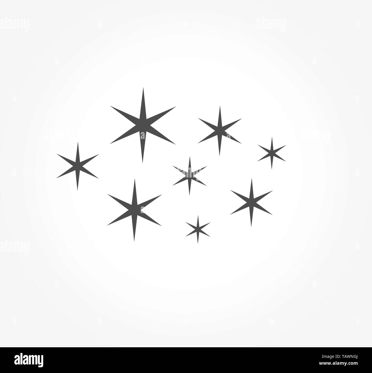 Simple stars symbols or icons. Vector illustration Stock Vector Image ...