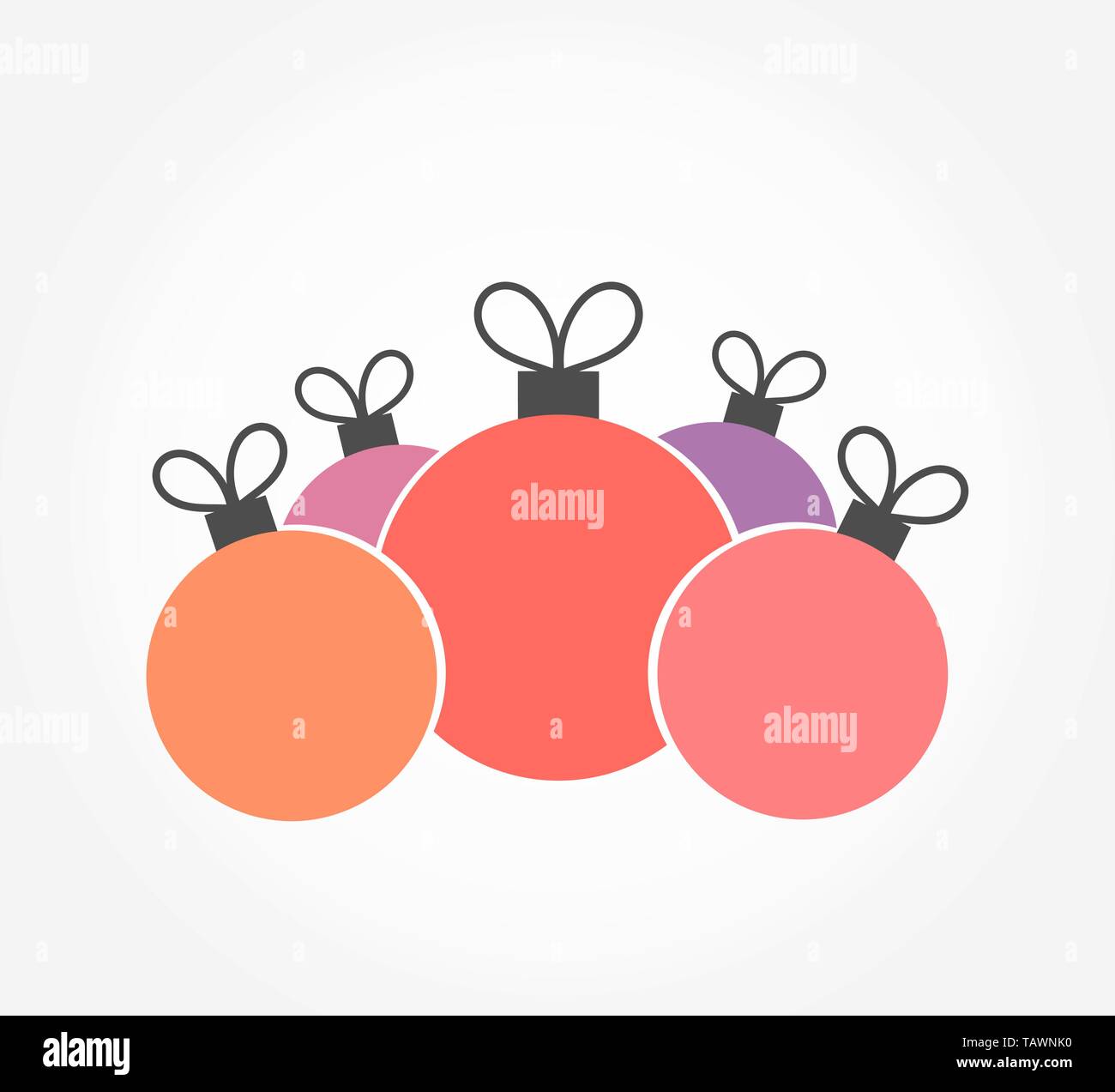 Christmas colorful baubles ornaments. Vector illustration Stock Vector ...