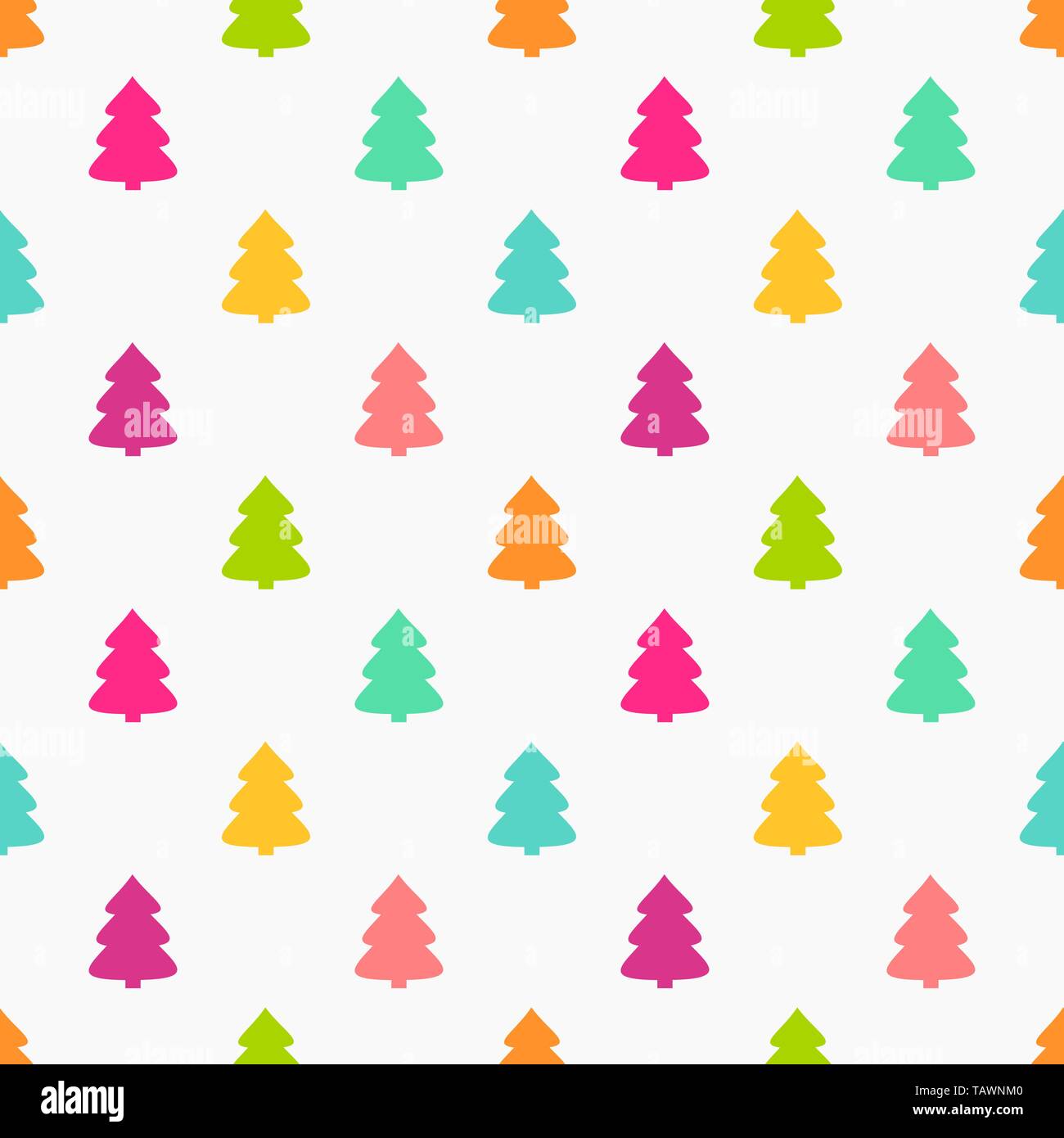 Christmas trees colors seamless pattern. Vector illustration Stock ...